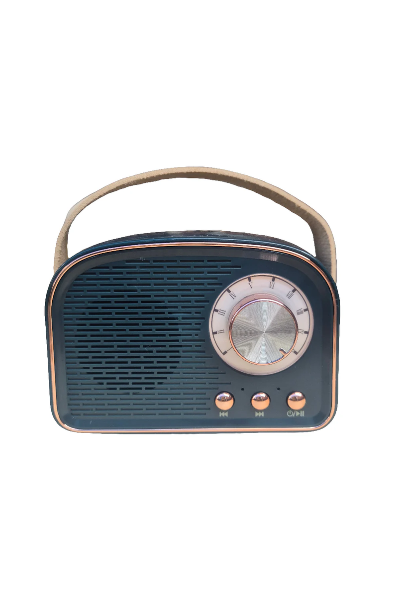 Retro FM Radio & Bluetooth Speaker | Forest Green & Gold – H&B Style